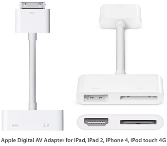 Apple's HDMI cable works with iPad, iPad 2, iPhone 4 and iPod touch 4th ...