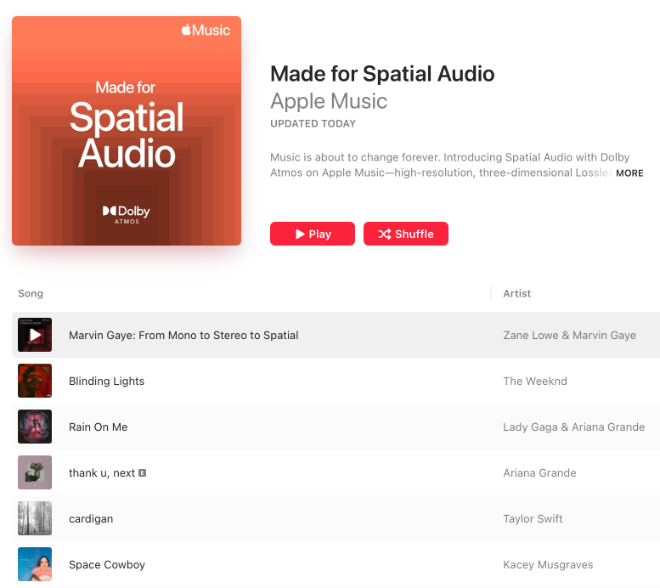 Plays of Spatial Audio tracks on Apple Music have quadrupled since ...