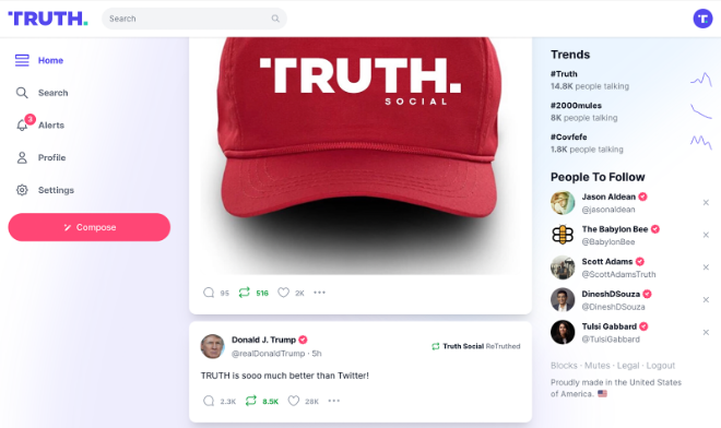 President Trump’s Truth Social now on web via browser, no longer ...