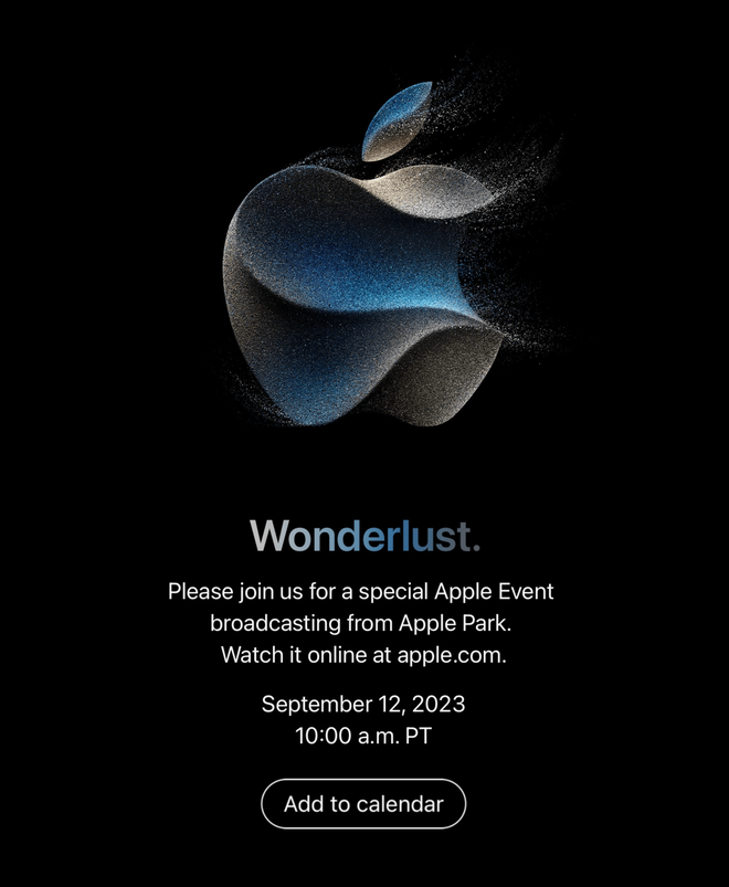 Apple's 'Wonderlust' event invite reveals iPhone 15 Pro colors - leaker