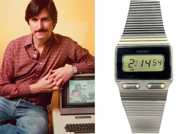 Steve Jobs wore a $100 Seiko digital watch whose rectangle, big numbers ...